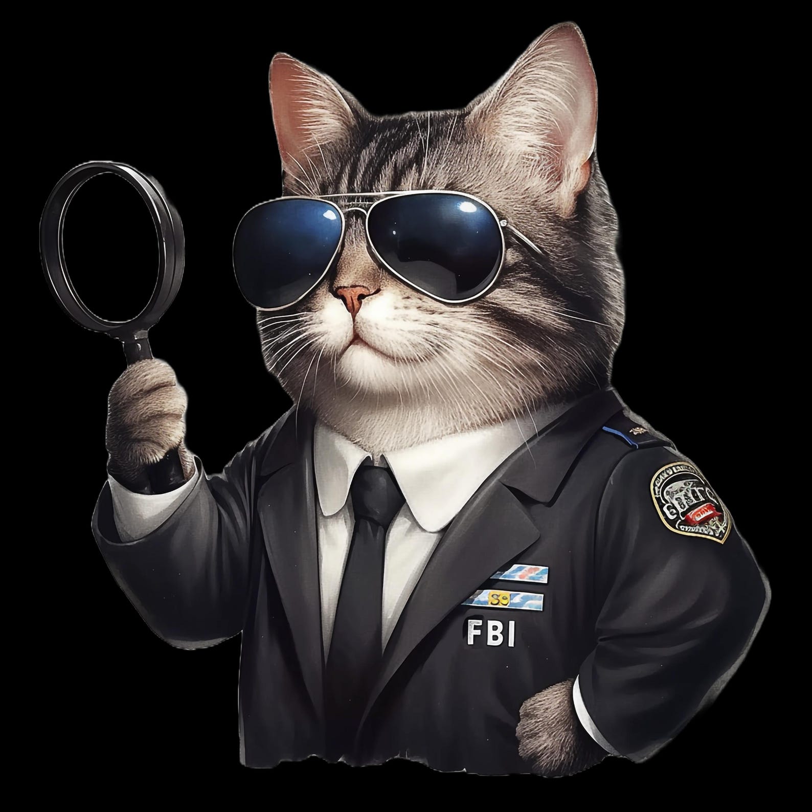 FBI Cat Clipart Bundle | Sleek Mystery Art (digital Download) - Etsy
