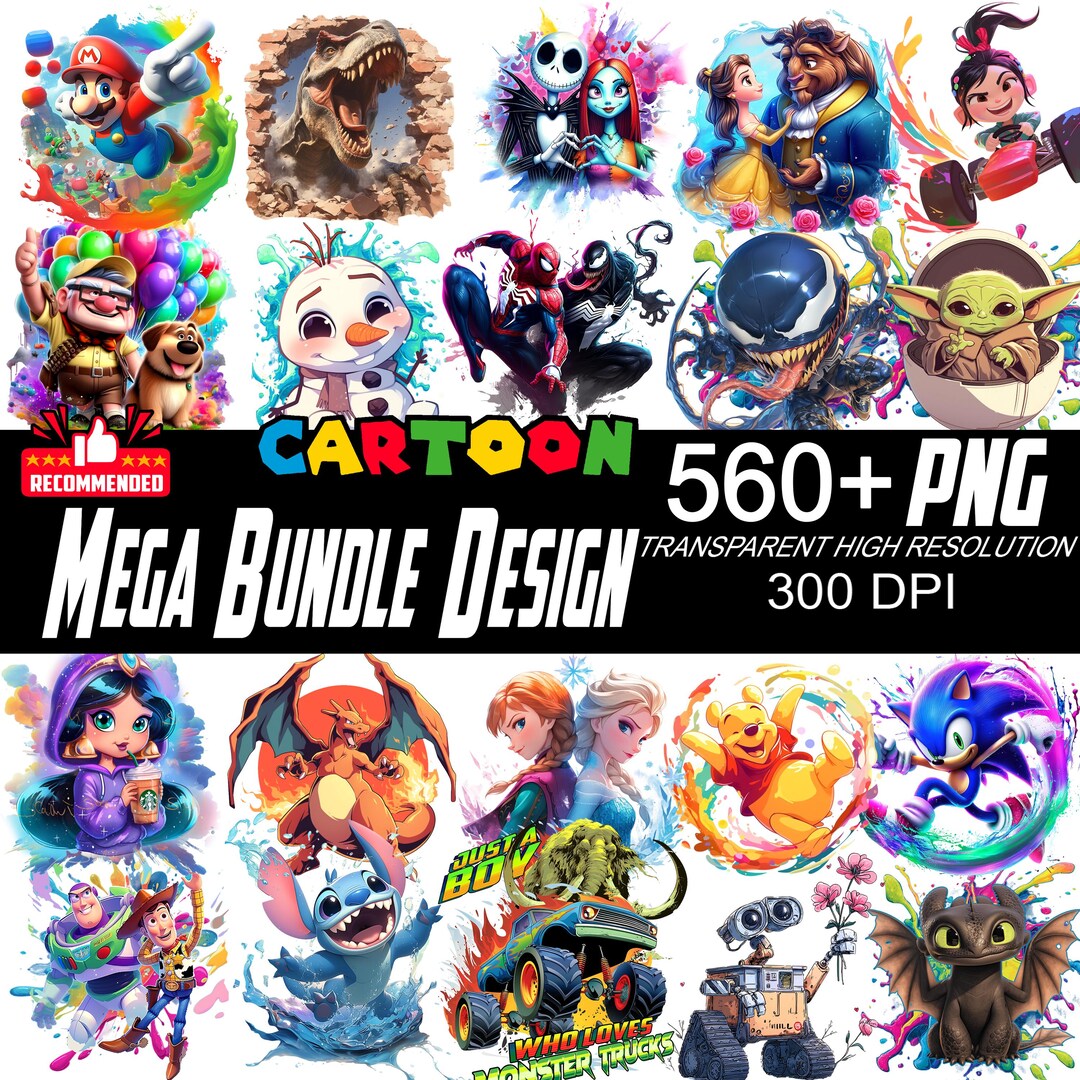 560+ Cartoon Bundle PNG, Cartoon Characters, Cartoons Bundle, Retro Png ...