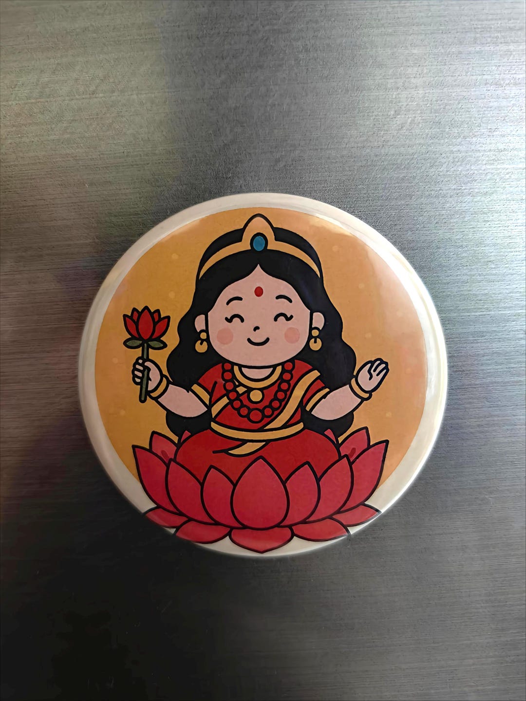 Cute and Adorable Baby Goddess Lakshmi Fridge Magnet – Traditional ...
