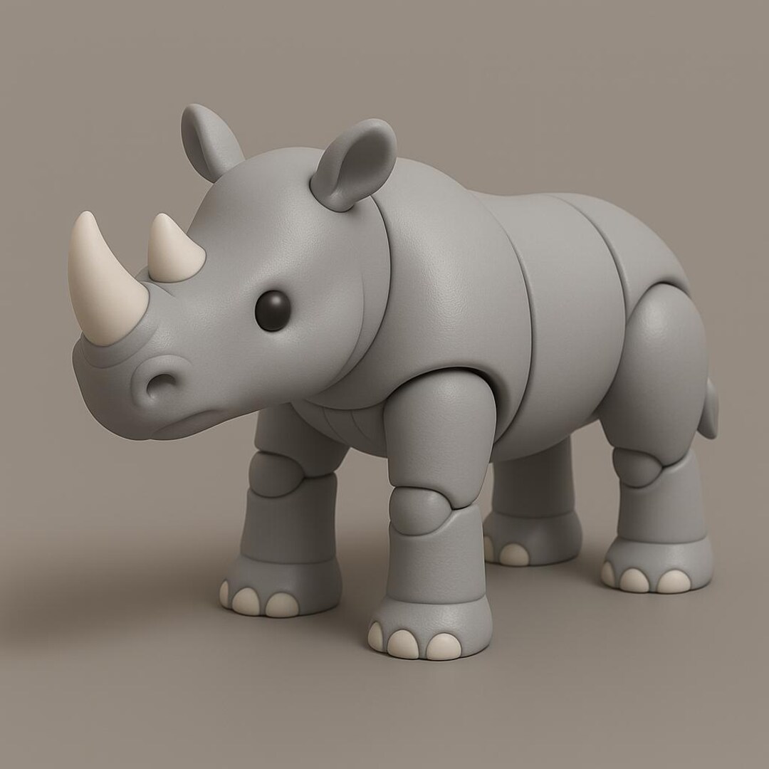 3D Printable Rhino STL File | Safari Animal Model - Etsy