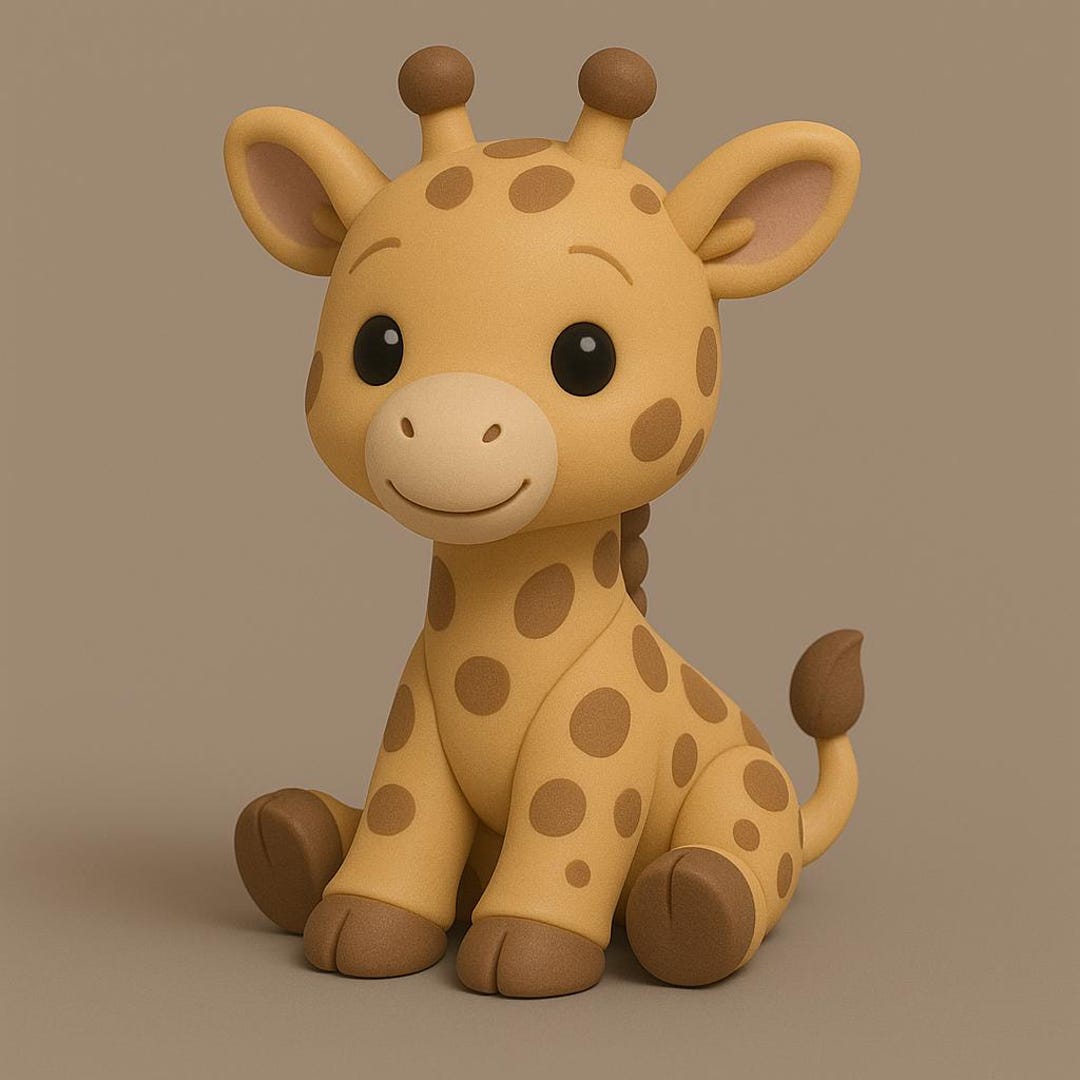 3D Printable Baby Giraffe STL File: Safari Nursery Decor - Etsy