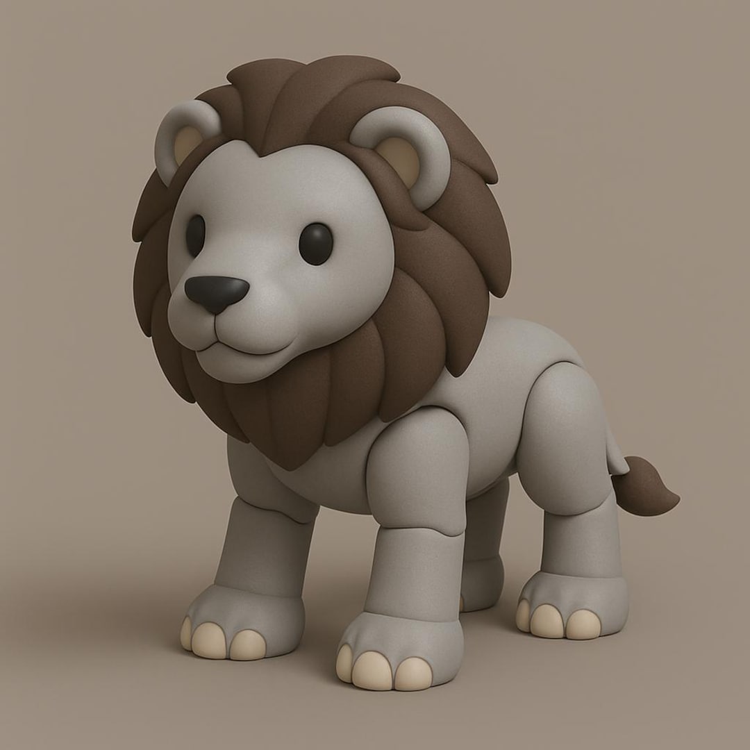3D Printable Lion STL File | Safari Big Cat Model - Etsy