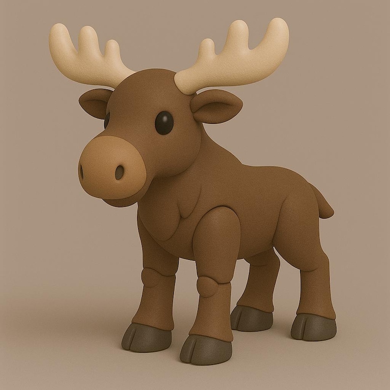 Moose 3D Model STL File | Cute Woodland Animal | Digital Download for ...