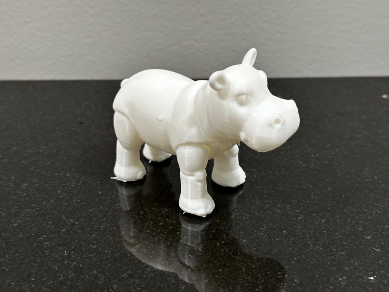 3D Printable Hippo STL File | Single Color Safari Animal Model - Etsy