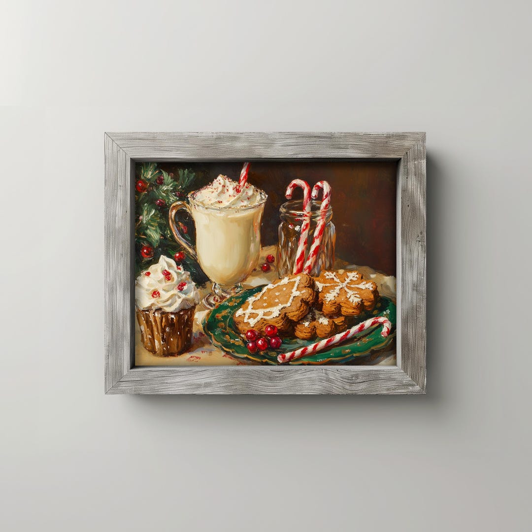 Printable Festive Holiday Still Life - Vintage Gingerbread Cookies ...