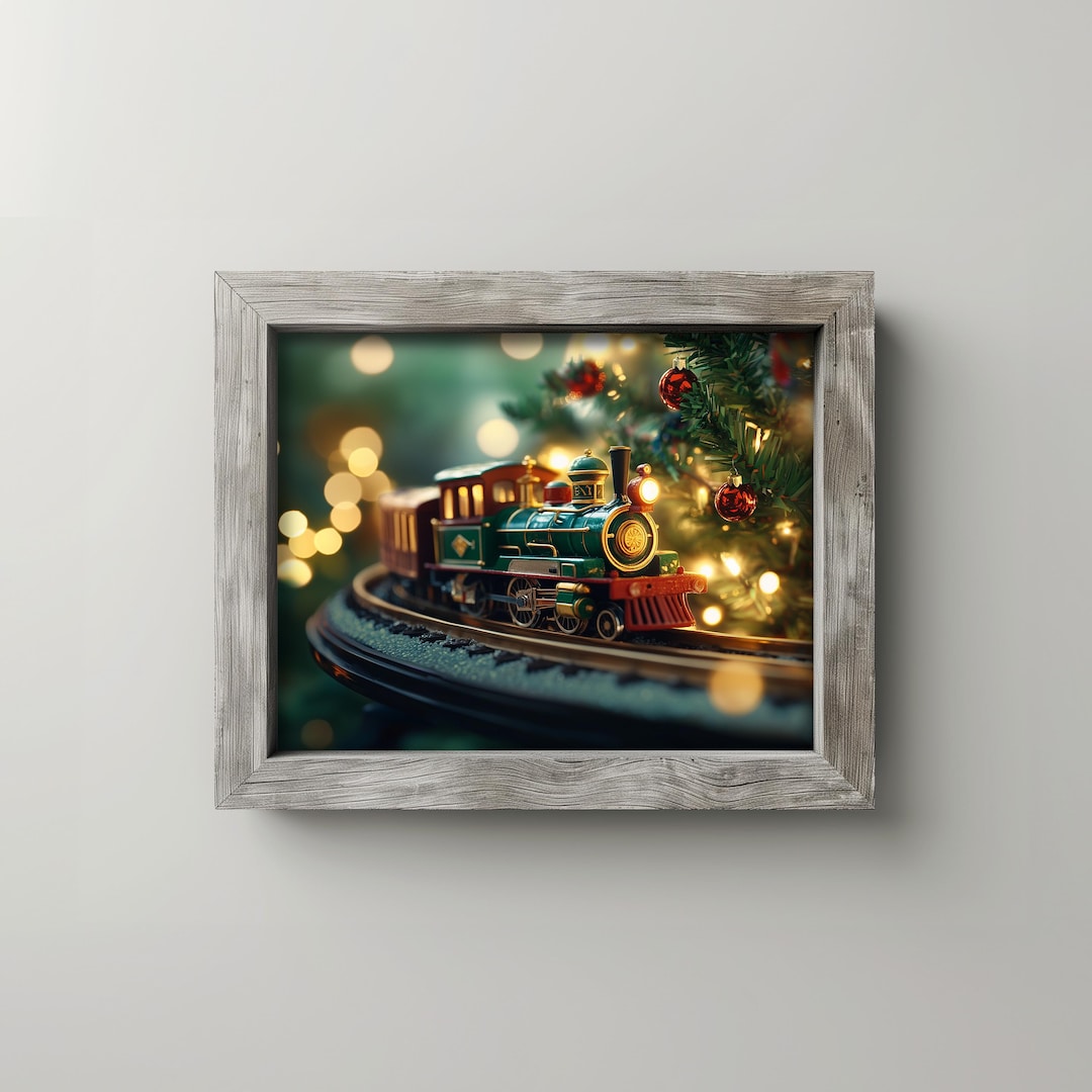 Christmas Train Art Print - Festive Holiday Scene (digital Download) - Etsy
