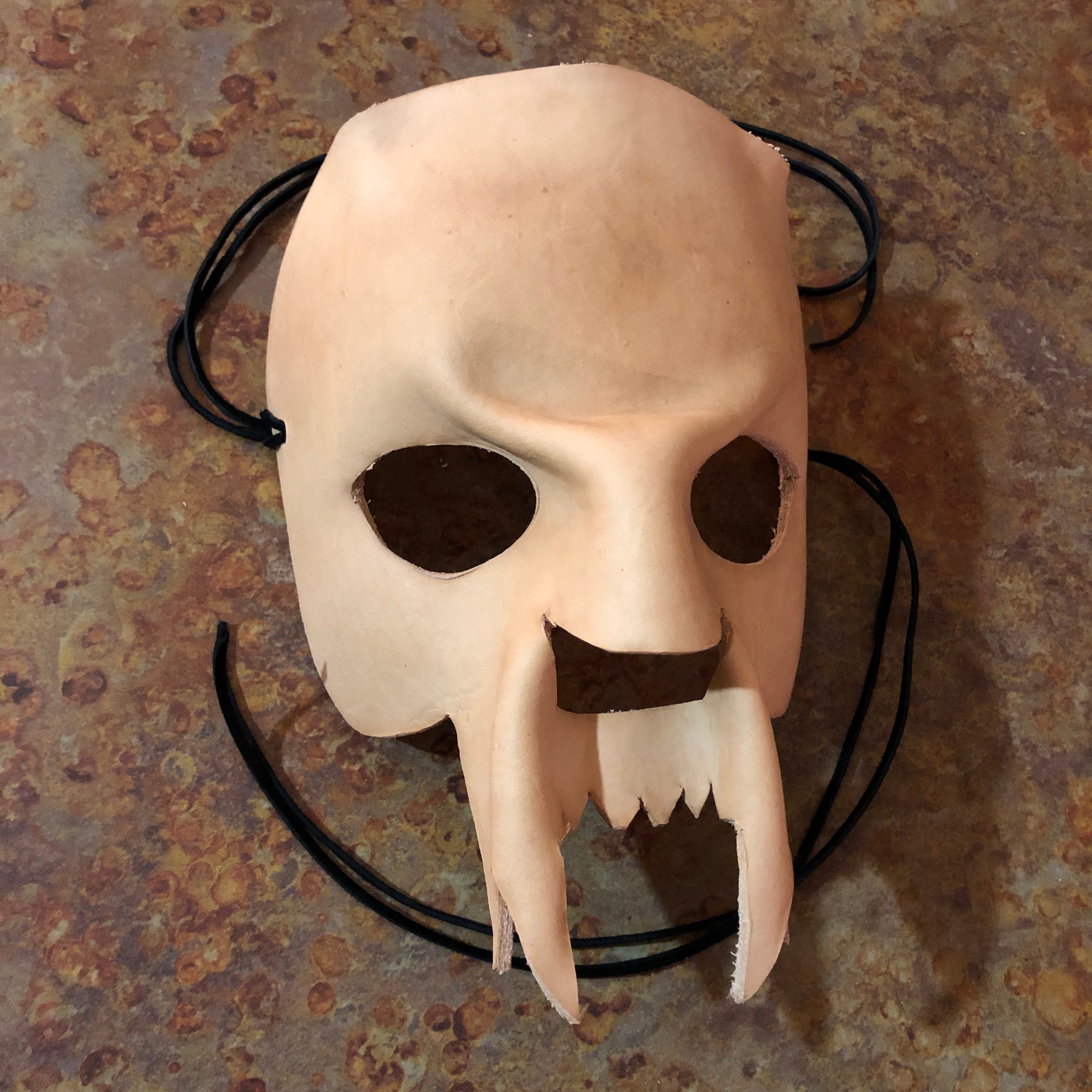 Leather Demon Mask - Customize Stained Thespian Mask Blank - Masquerade ...