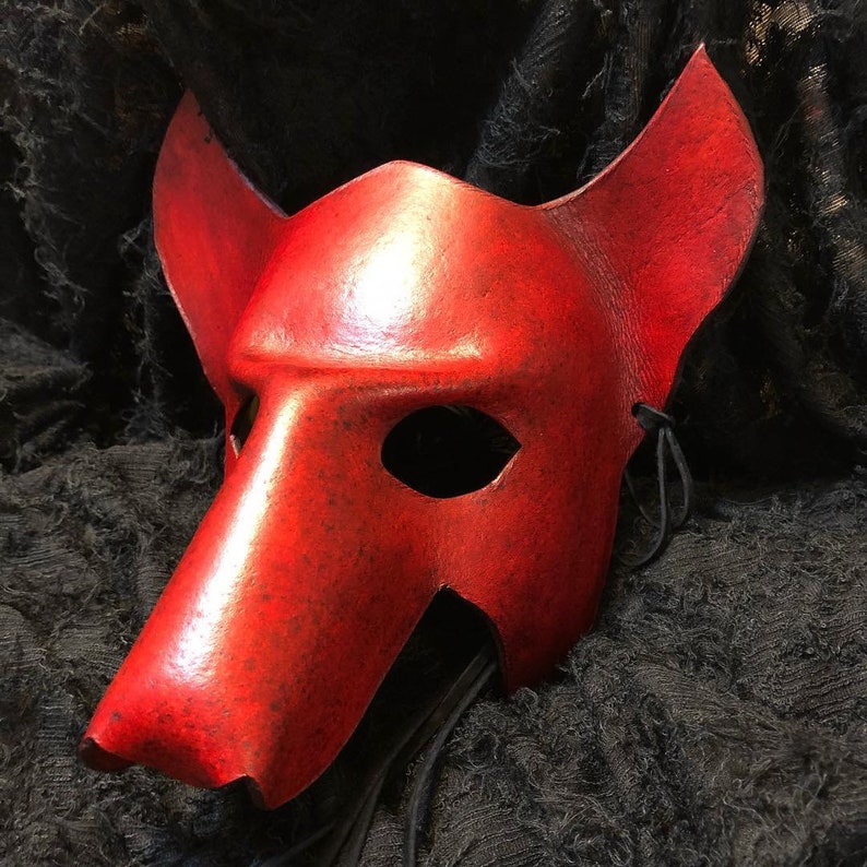 Leather Wolf Mask Base DIY MADE to ORDER Customize Stained | Etsy