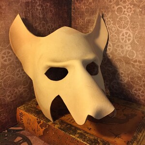 Leather Wolf Mask Base DIY - MADE to ORDER - Customize Stained Mask ...