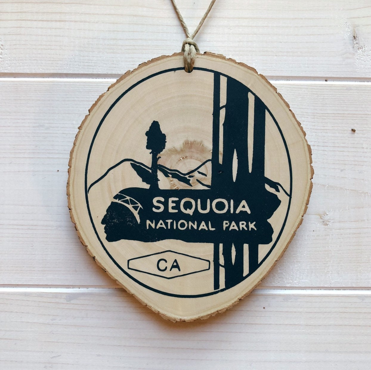 Sequoia National Park personalized hand painted ornament | Etsy