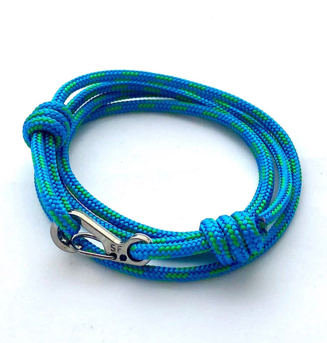 Adjustable Climbing Rope Bracelet: National Park Inspired Carabiner ...