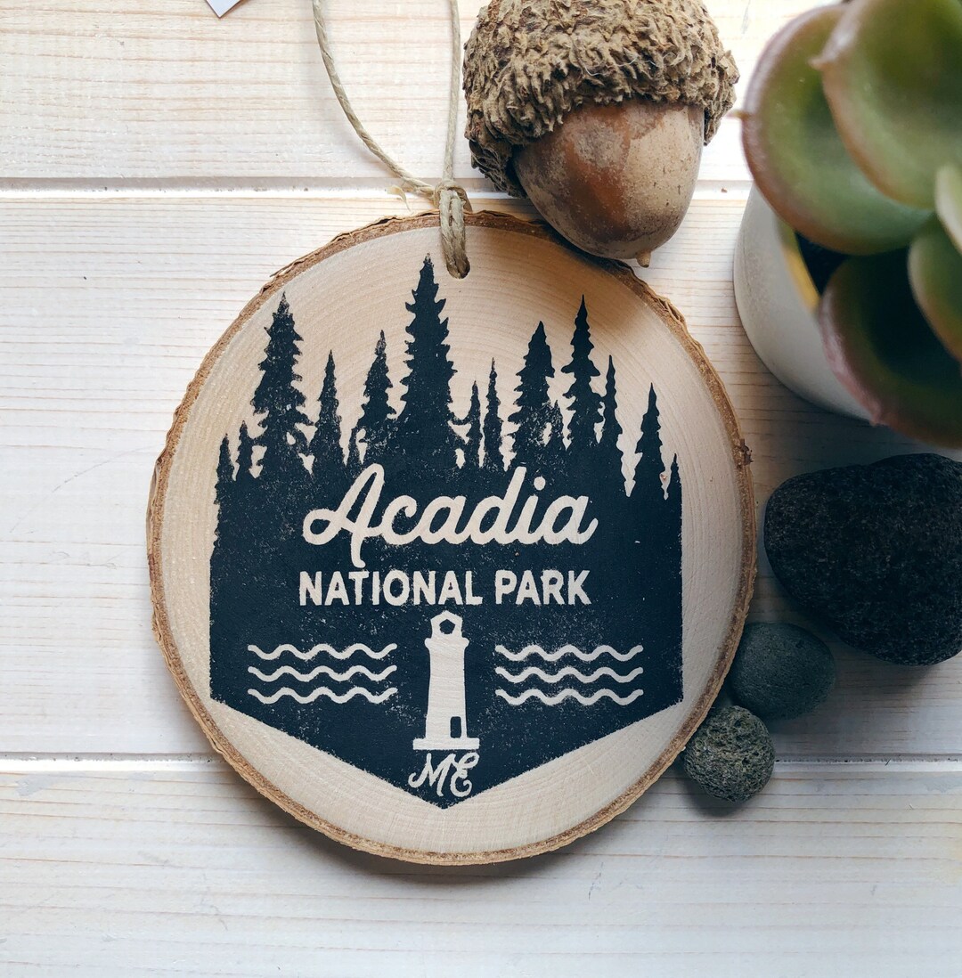Acadia National Park Hand Painted Ornament Personalized Handmade - Etsy