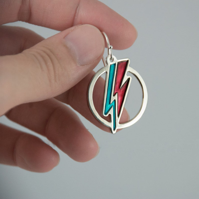 David Bowie Thunderbolt Necklace Medallion/lightning Bolt Necklace ...