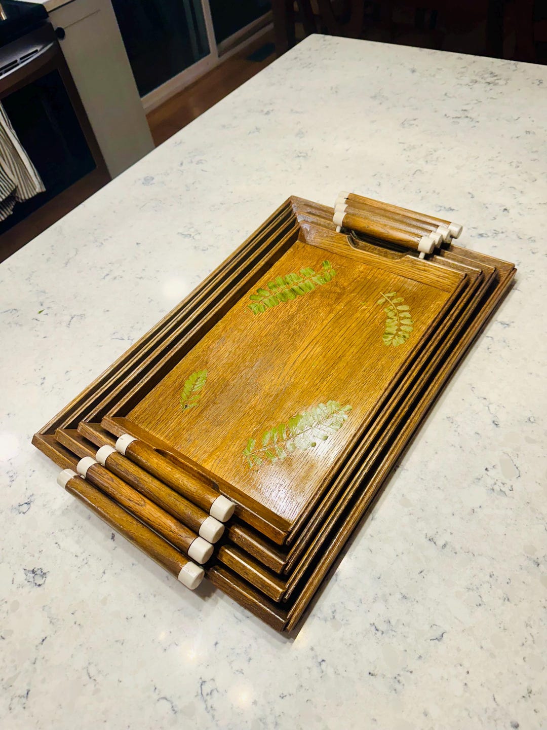 Upcycled Set of 4 Trays - Etsy