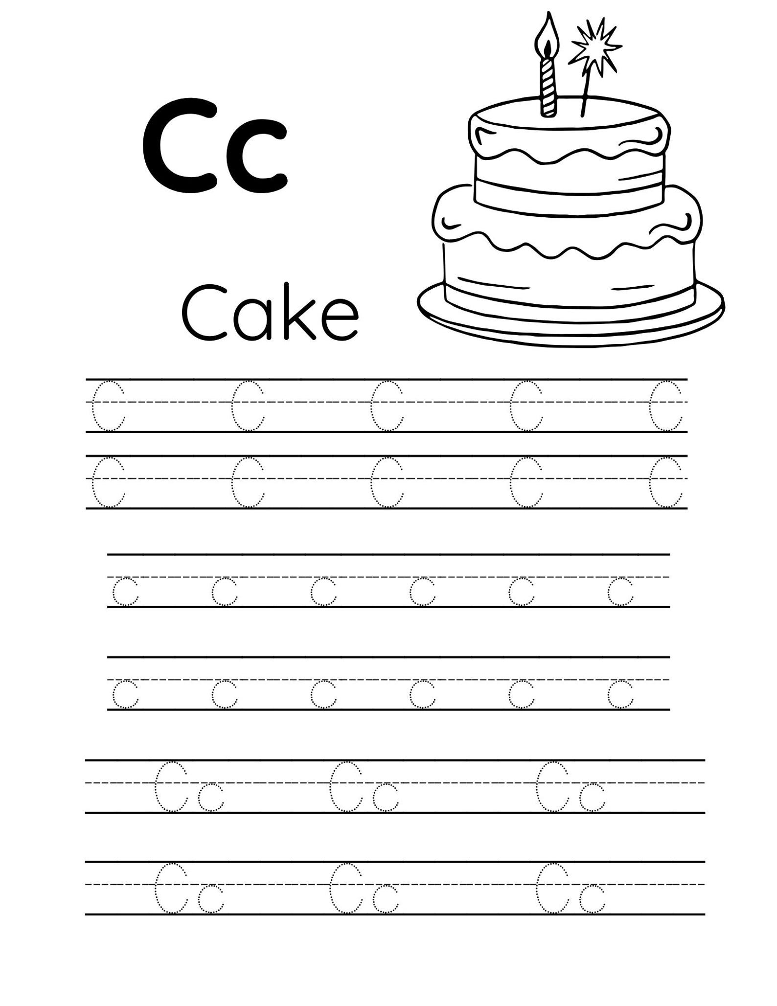 Toddler Worksheet Letter ABCD Tracing Alphabet - Etsy