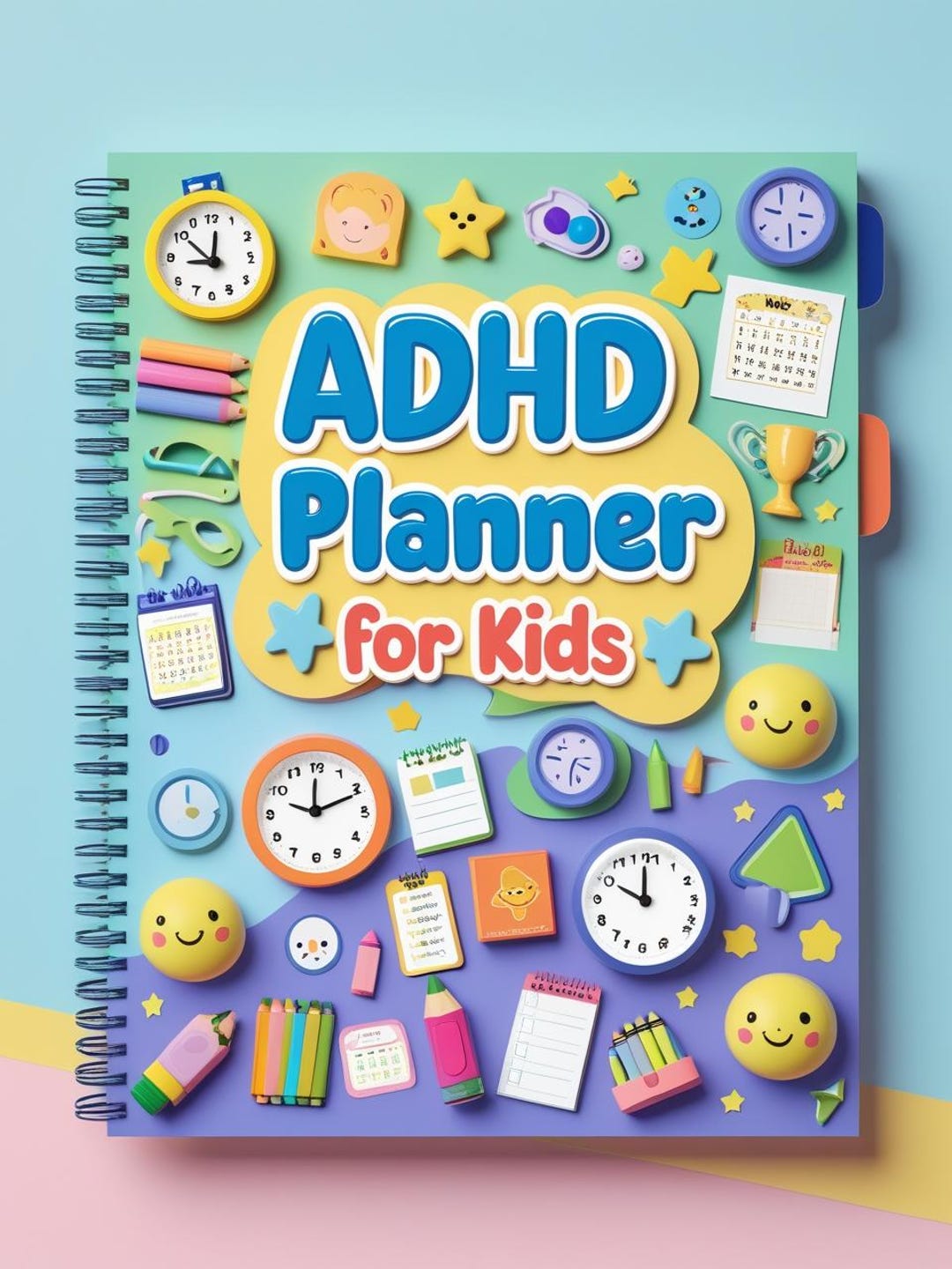 ADHD Daily Planner for Kids, Printable Daily Routine Chart, Emotions ...