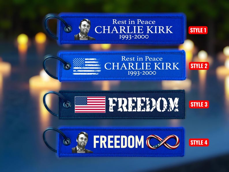 Charlie Kirk Key Tag: Double-sided Keychain - Etsy