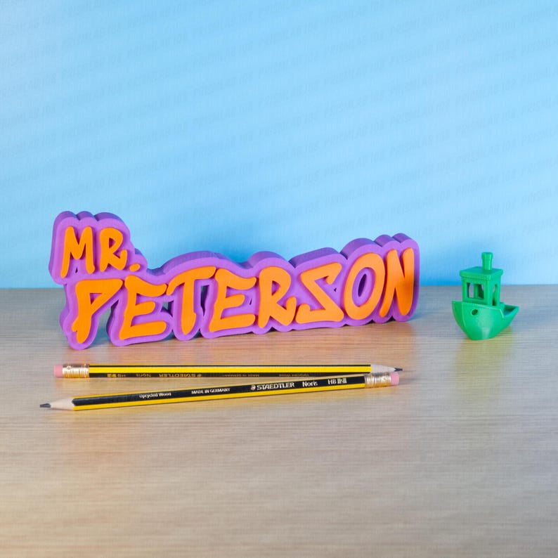 Custom 3D Printed Name Plate: Personalized Desk Sign - Etsy