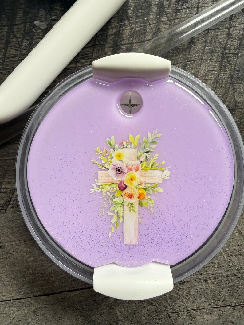 40oz Light Purple Cross Quencher Topper - Etsy