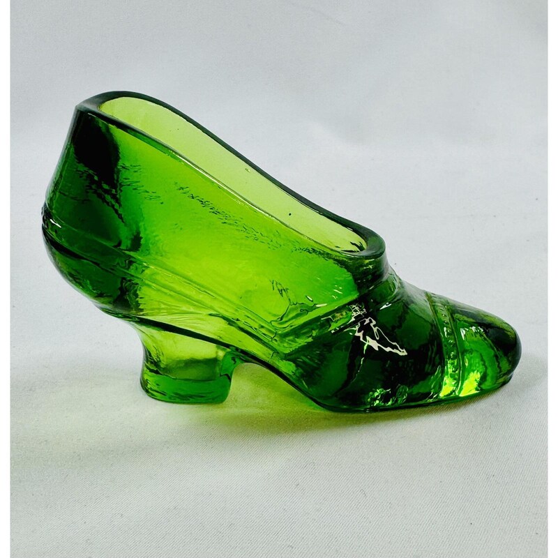 Vintage Glass Shoe - Etsy
