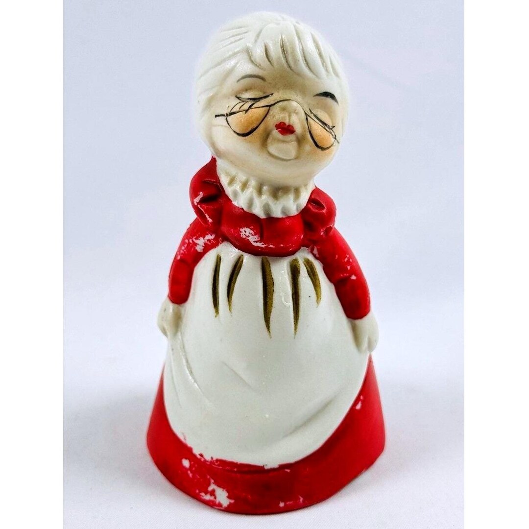 Vintage Merri Bells Jasco 1978 Mrs Claus Bisque Porcelain Christmas ...