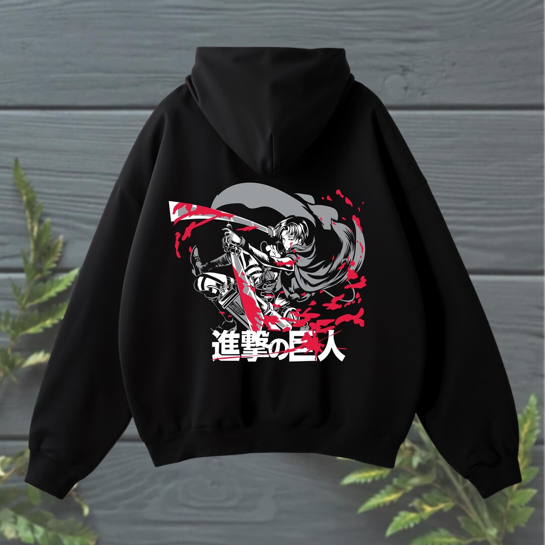 Levi Ackerman Hoodie – Attack on Titan Anime Graphic Pullover | AOT Fan ...