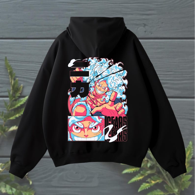 Monkey D. Luffy Hoodie | One Piece Anime Graphic Pullover | Gear 5 ...