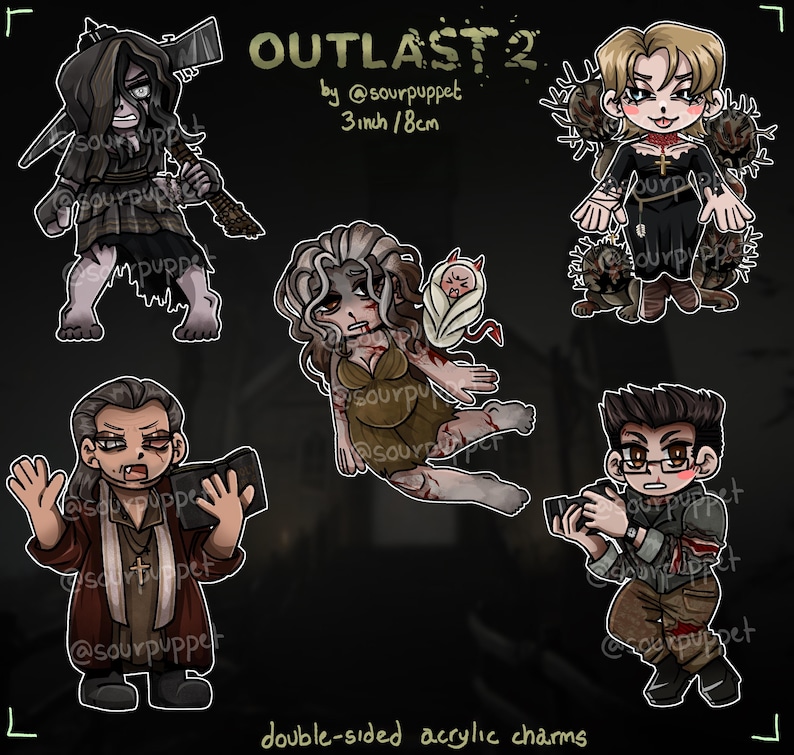 OUTLAST 2: 3inch/8cm Double-sided Acrylic Charms! - Etsy