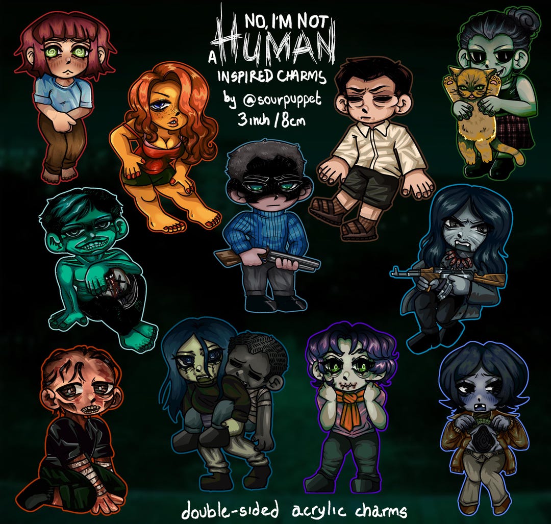 No, I’m Not A Human : 3inch/8cm Double-sided Acrylic Charms! - Etsy