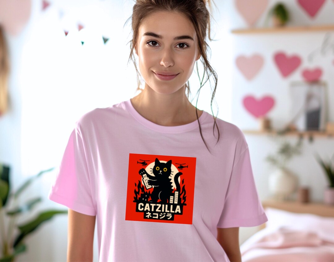 Catzilla Monster Cat Tee: Godzilla Style City Destruction Shirt - Etsy