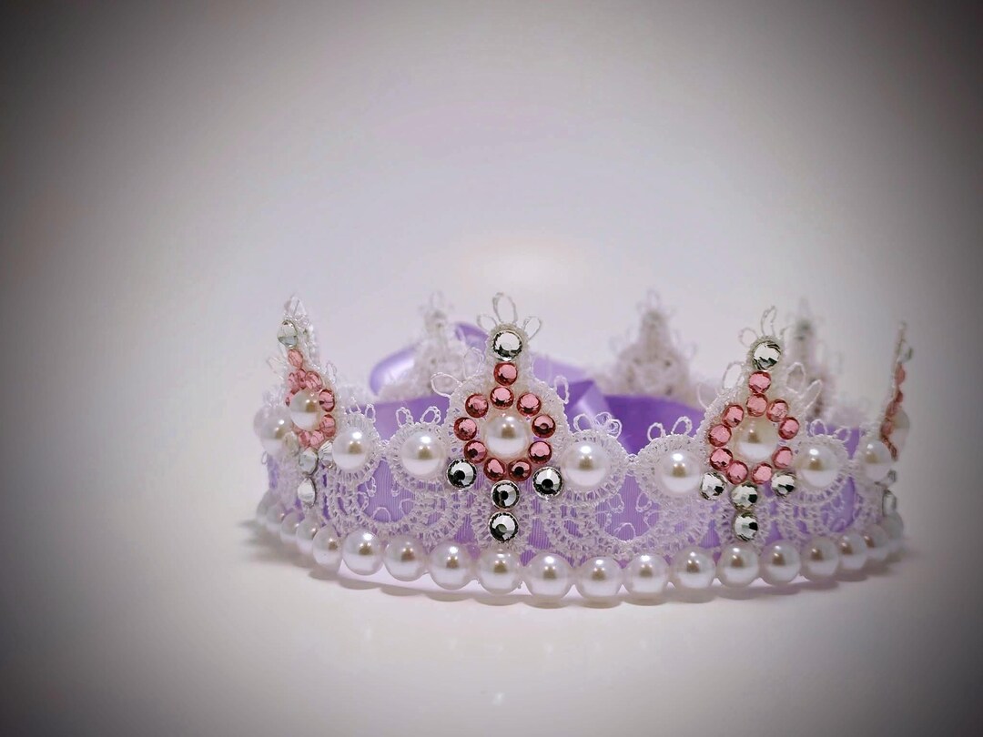 Handcrafted Gem and Lace Princess Crown - Etsy