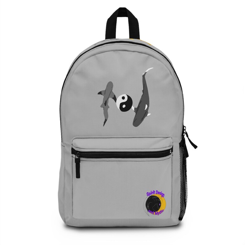 Yin and Yang Shark Backpack – Eco-friendly Polyester School Bag for ...
