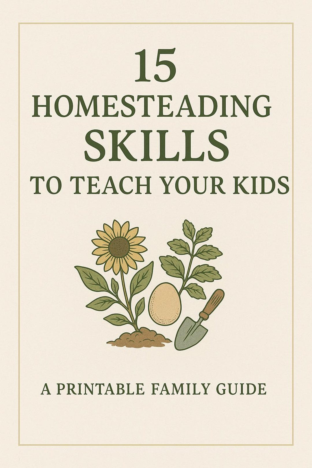 Homesteading Skills Guide for Kids | Family Activities PDF (printable ...