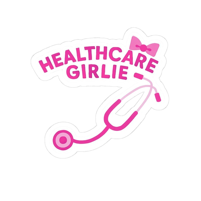 Healthcare Girlie Stickers, Cute Nurses Sticker, Medical Laptop Decal ...