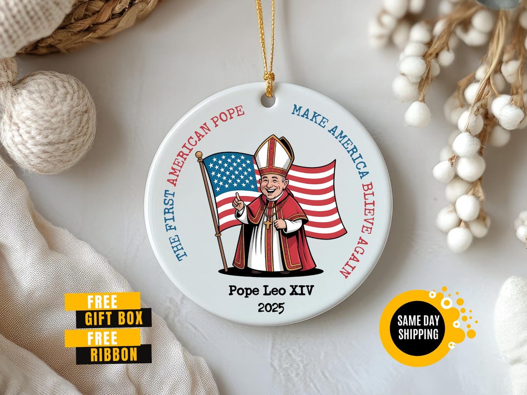 Pope Leo XIV Christmas Ornament: Religious Keepsake Gift - Etsy