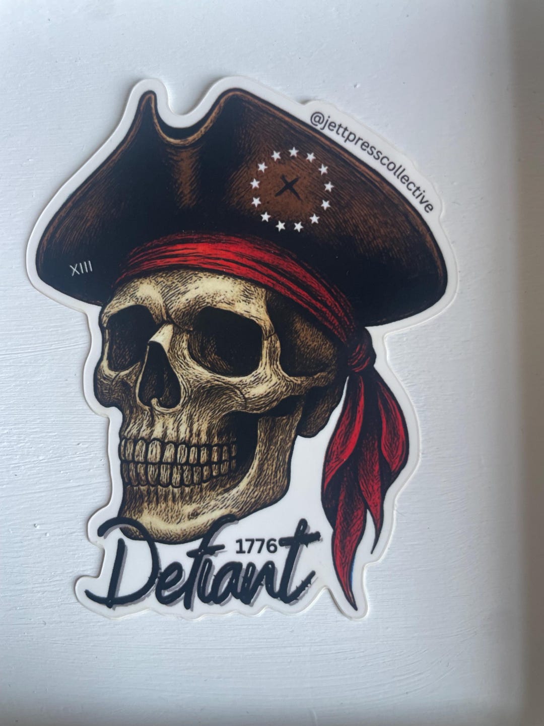1776 Pirate Skull Sticker: Betsy Ross Flag, Patriotic Vinyl Decal - Etsy