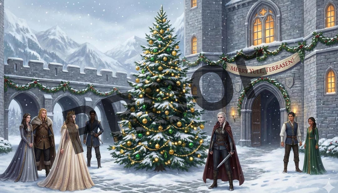 Book Inspired Desktop Background | SJM Fan Art | Aelin & Rowan Winter ...