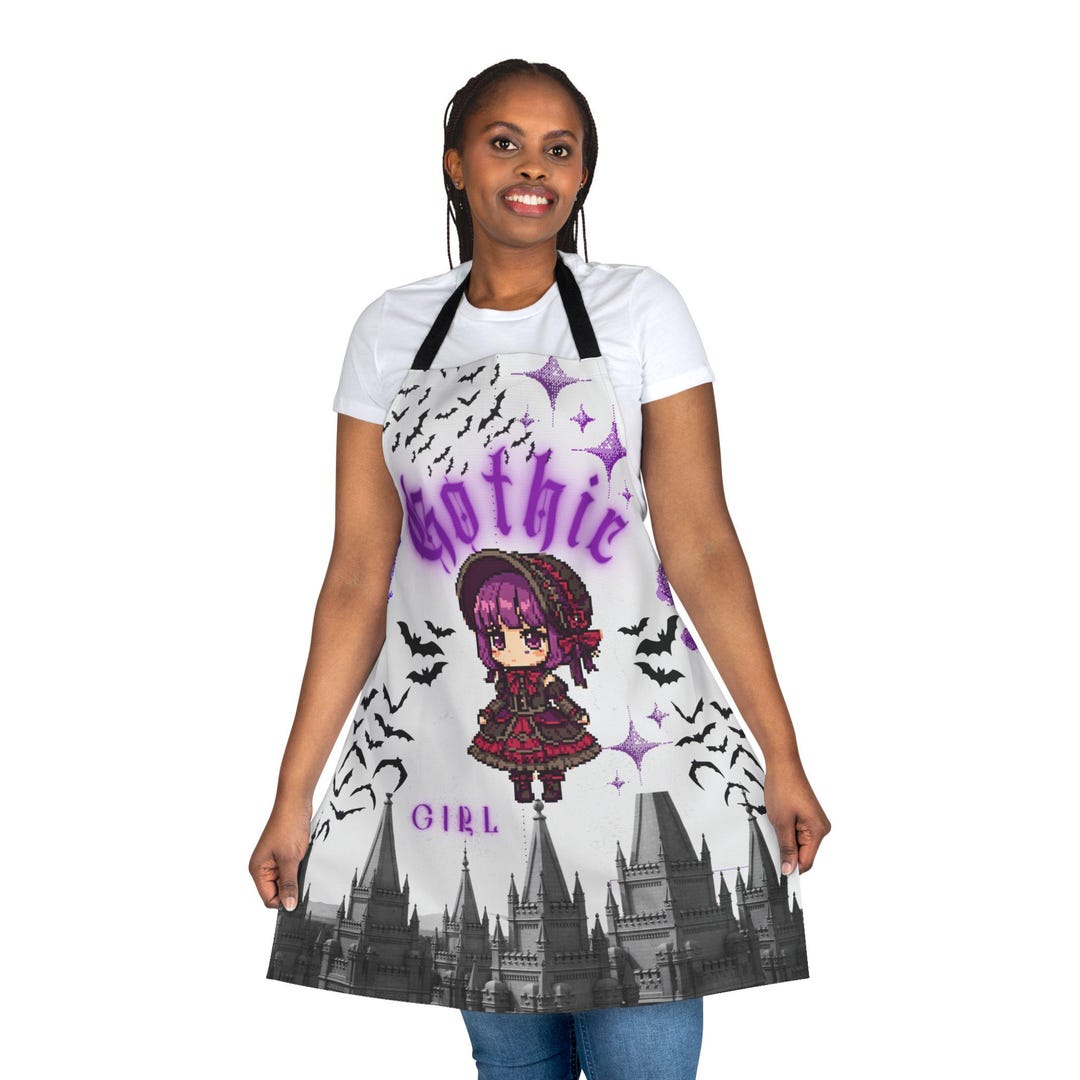 Apron With Victorian Gothic Girl Design, Gift for Goth Cooks, Chefs ...