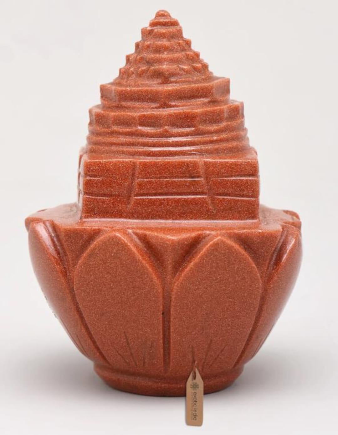 Small Shri Yantra Meru Pyramid Lotus Base Wealth Red Sun Gemstone - Etsy