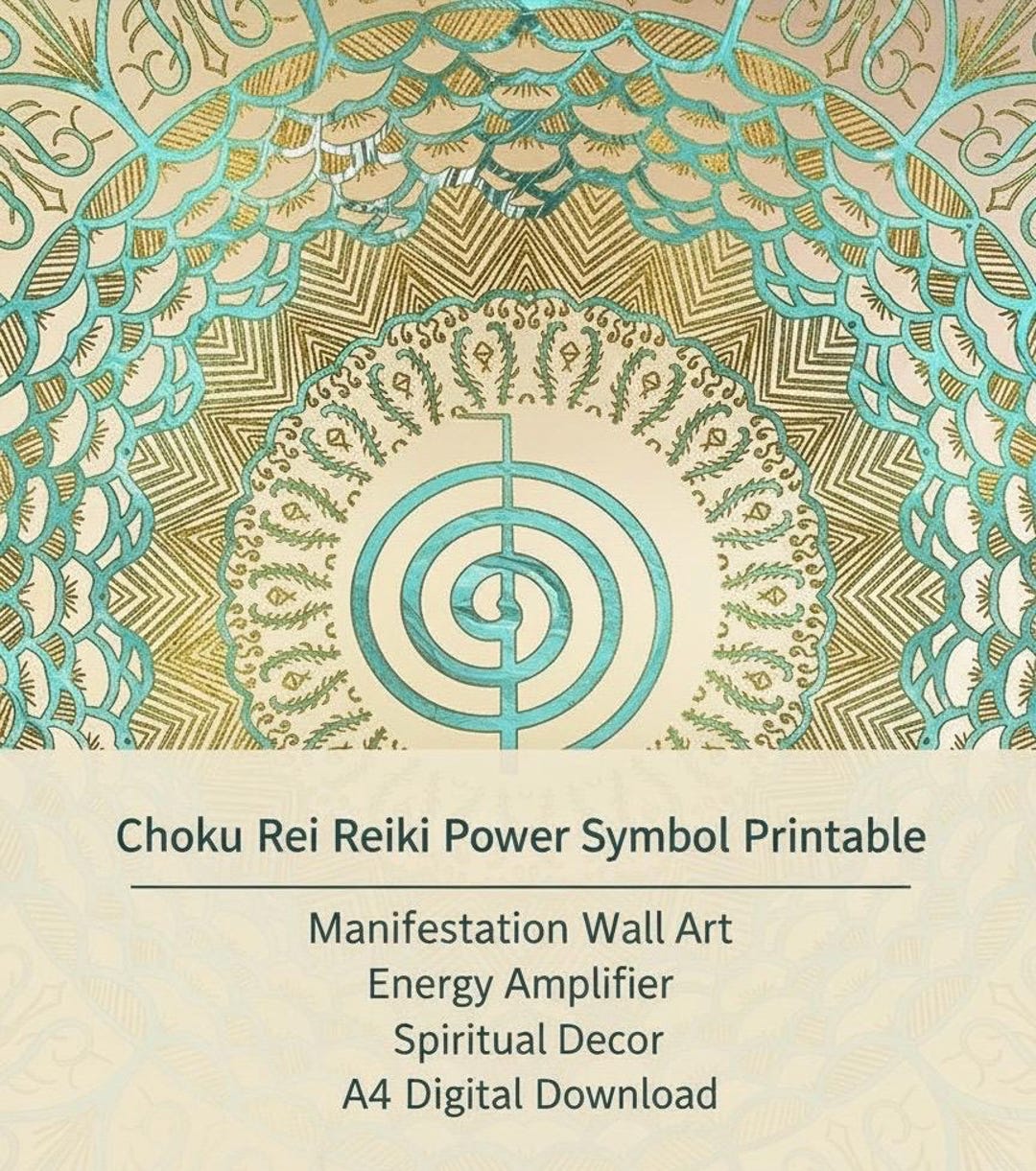 Choku Rei Reiki Symbol Print: Spiritual Energy Decor (A4 Digital ...