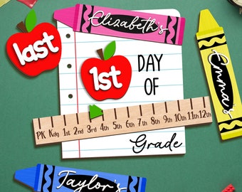 Custom Interchangeable Back to School Sign for Students, First Day of ...