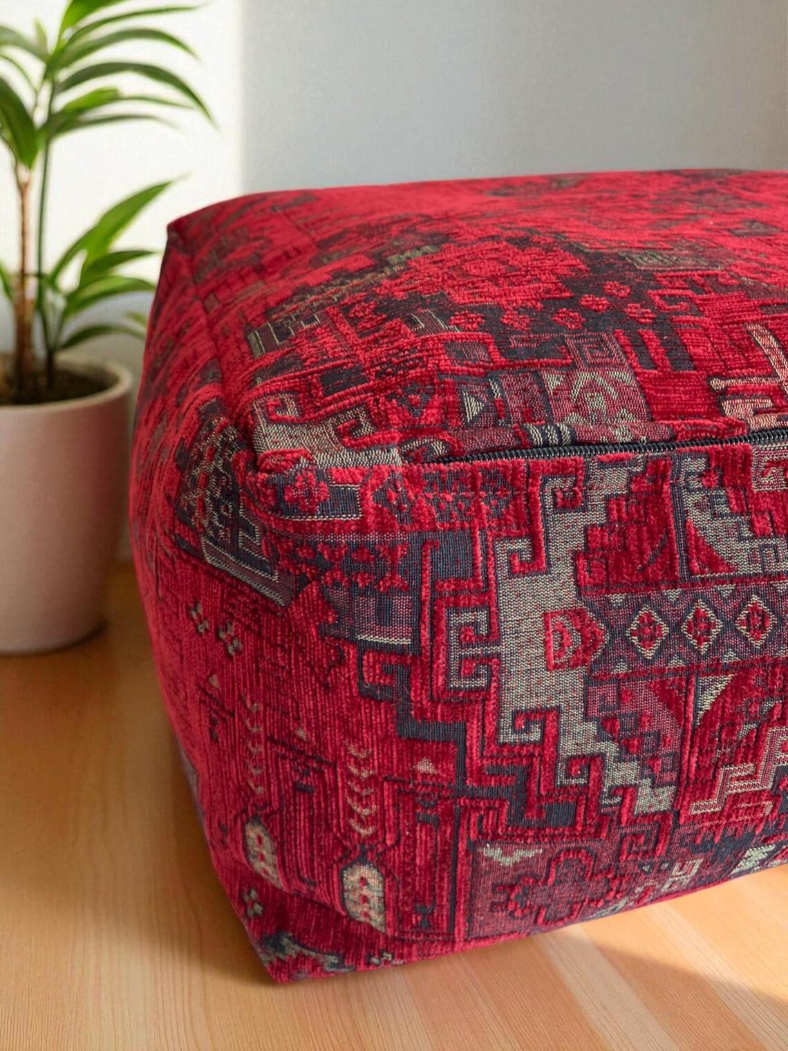 Pouf Cover, Floor Cushion Cover, Ethnic Pouf Cover, Boho Floor Cushion ...