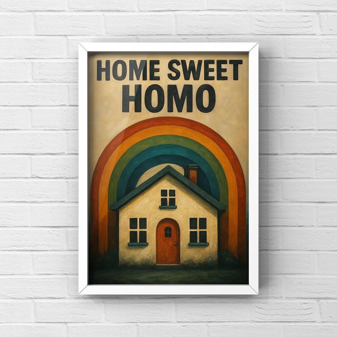 Queer Art Poster: Home Homo - LGBTQ+ Artwork - Etsy