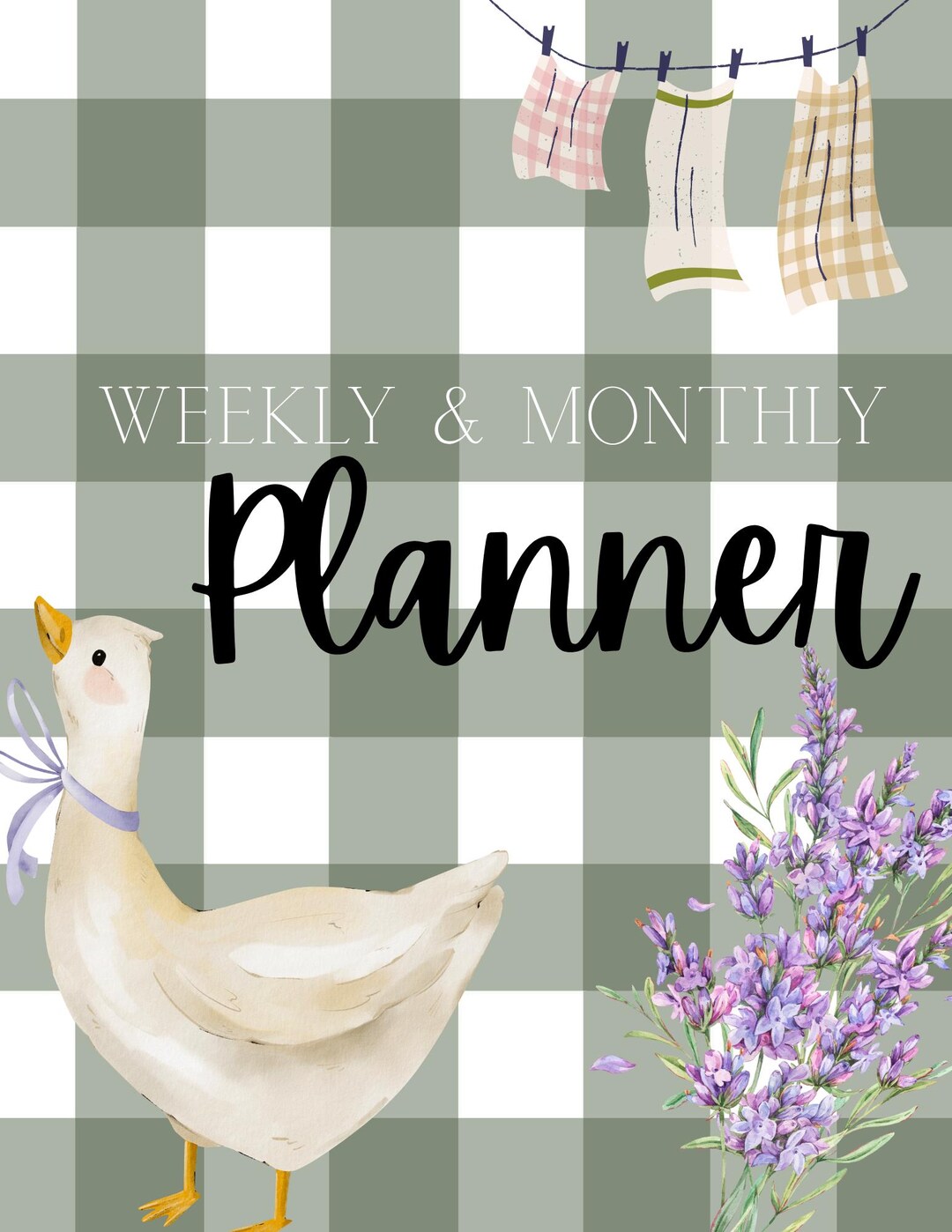 Cottagecore Theme Planner Template - Etsy
