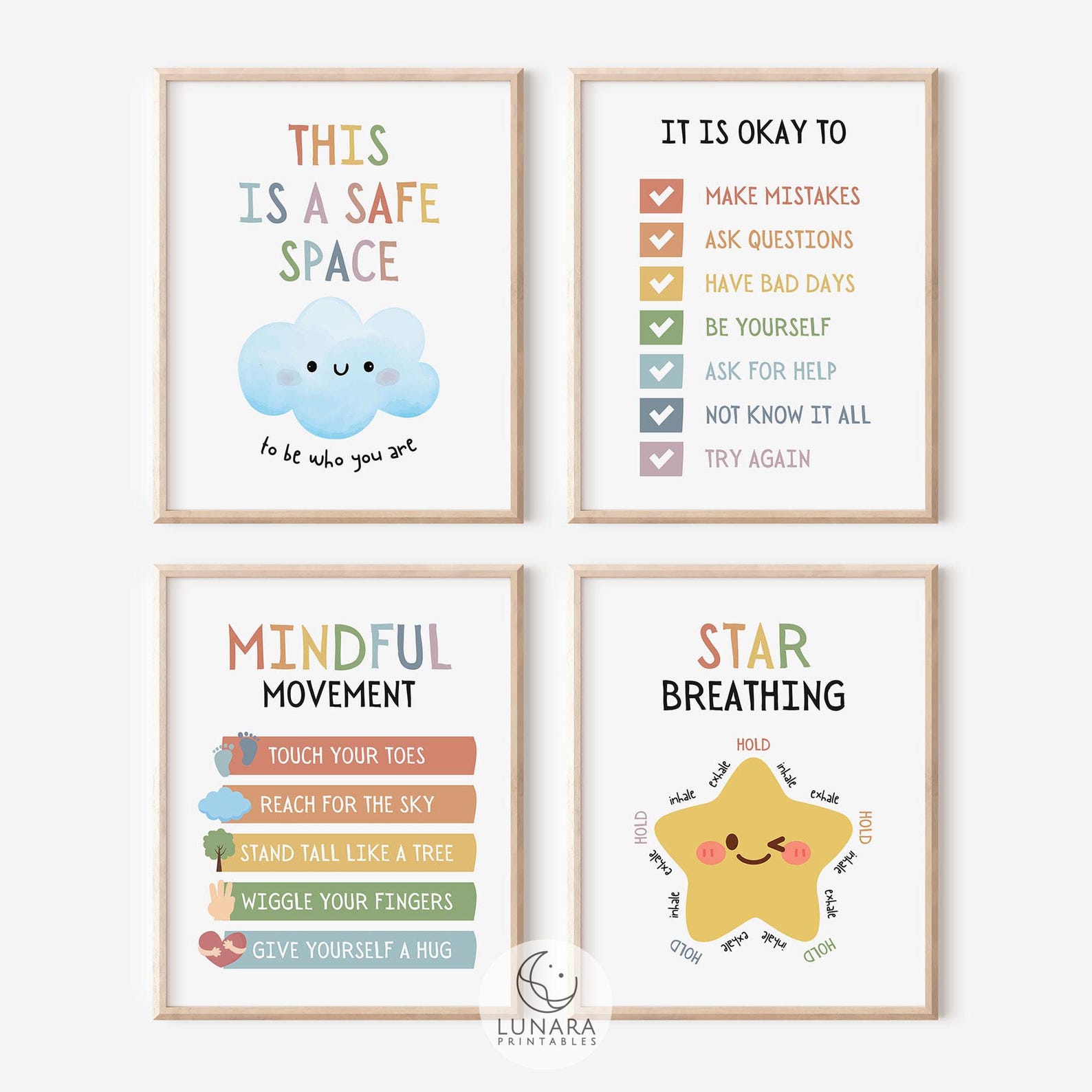 12 Calm Down Corner Posters, SEL, Calming Strategies, Playroom Wall ...