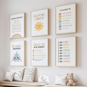 12 Calm Down Corner Posters, SEL, Calming Strategies, Playroom Wall ...
