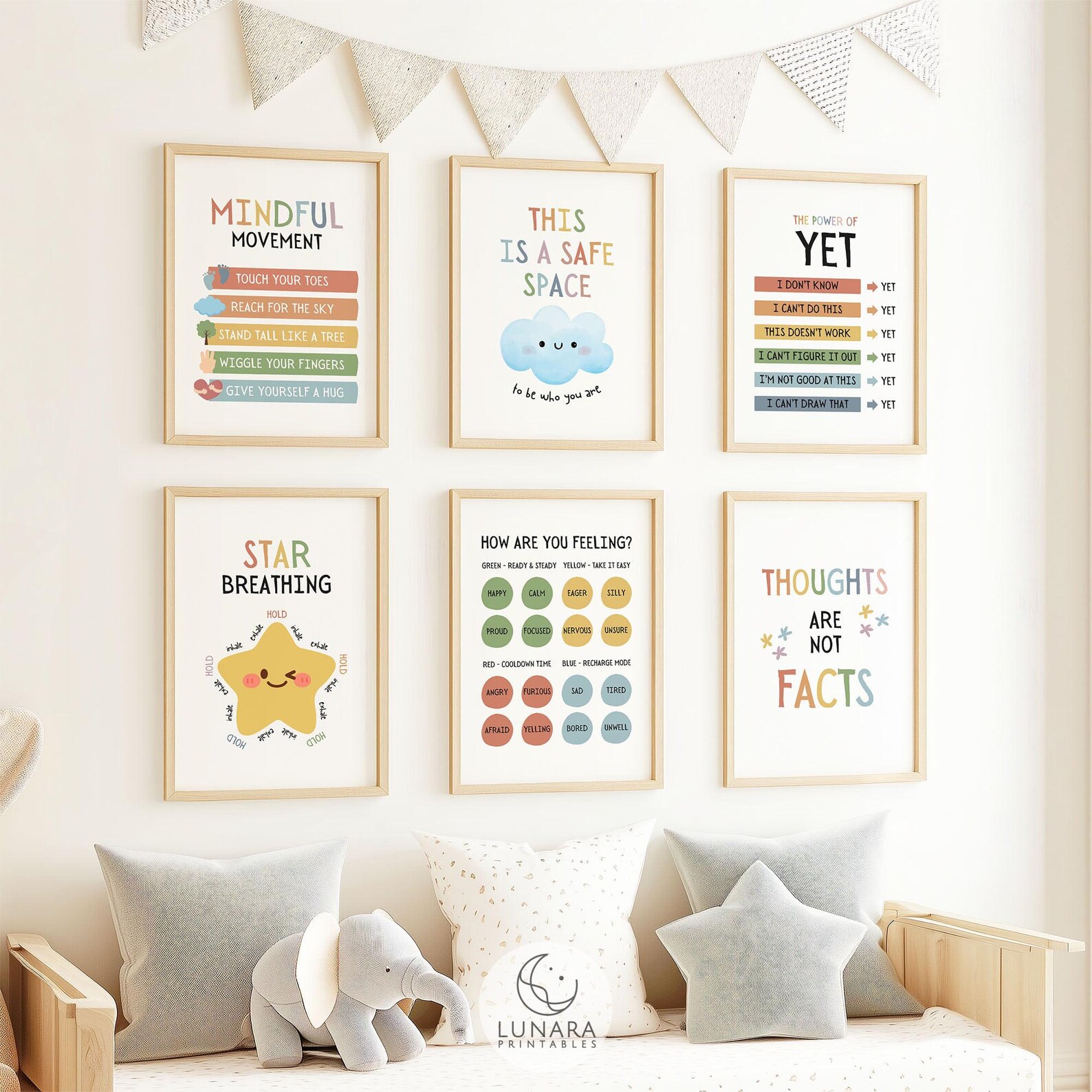 12 Calm Down Corner Posters, SEL, Calming Strategies, Playroom Wall ...