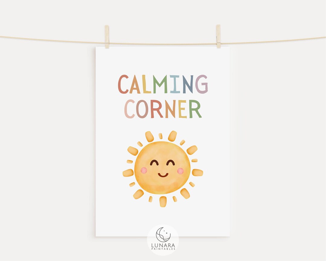 Calm Down Corner Poster, Toddler Printable, Playroom Wall Decor ...