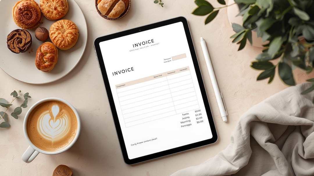 Custom Bakery Invoice Template | Printable Editable PDF | Cake Shop and ...