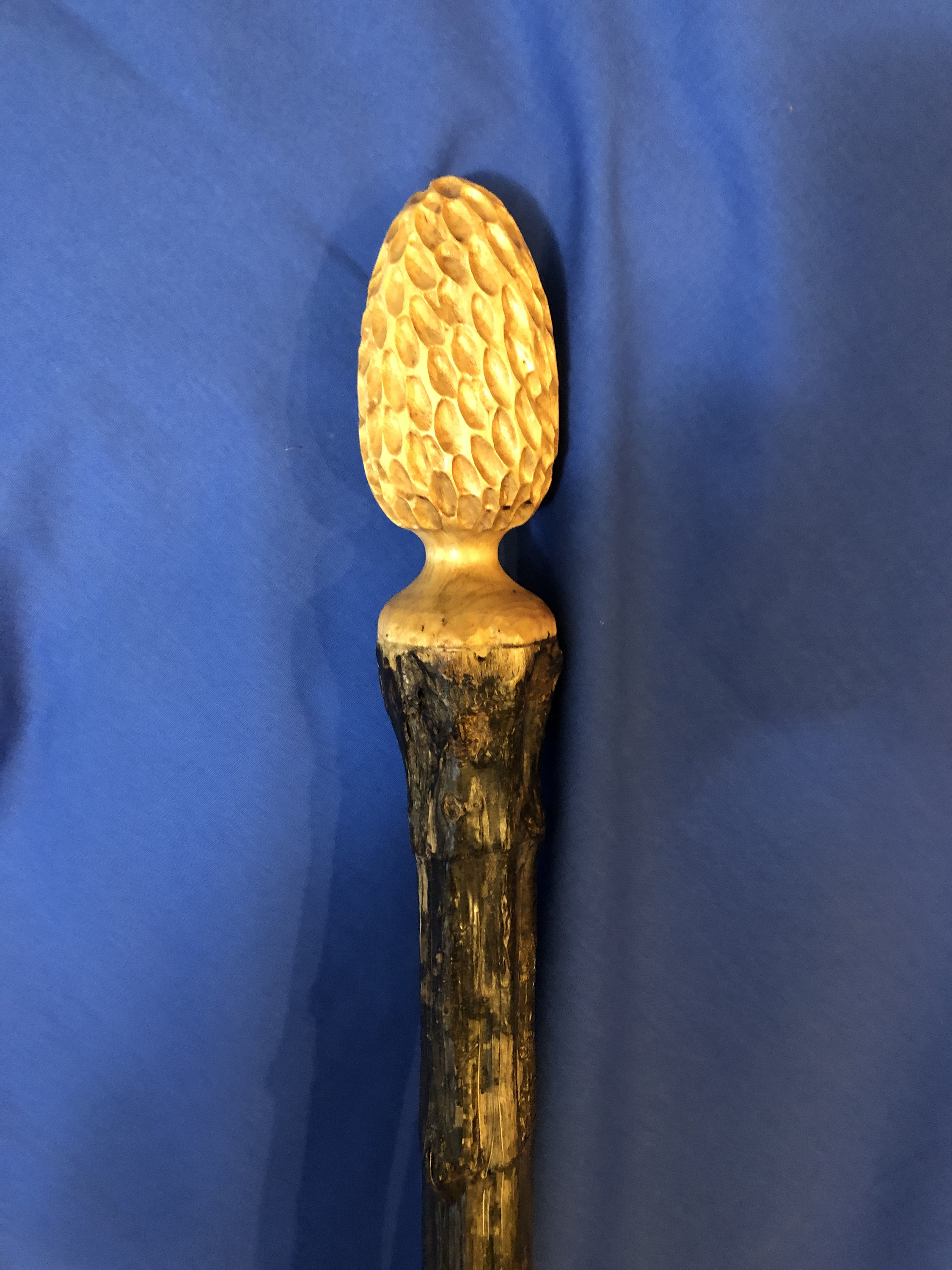 Sunflower Stalk Walking Stick Cane Carved Mushroom - Etsy